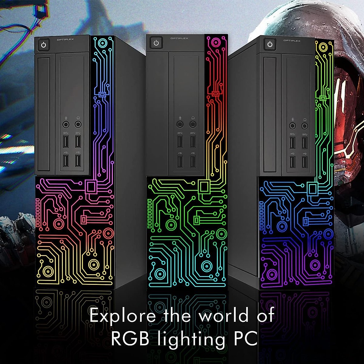 Dell RGB Gaming Desktop Computer PC, Intel Core i5, GeForce GT 1030 2GB GDDR5, 16GB RAM, 512GB SSD, 24 Inch HDMI Monitor, RGB Keyboard Mouse and Headset, WiFi, Windows 10 Pro (Renewed)