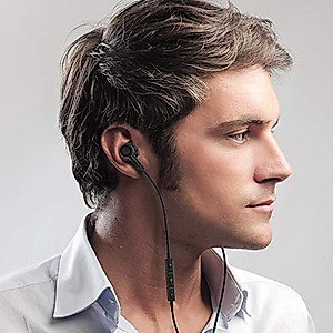 eMorevalue 3.5mm Earbuds Headphones for Galaxy A02S A03S A12 A22 A32 5G A51 A52 A71 A72 / Moto G Pure/OnePlus Nord N10 5G / TCL 20 SE/Nokia X100, Noise Canceling Wired Earphones with Microphone