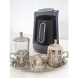 Arzum Okka Minio Automatic Turkish/Greek Coffee Machine, USA 120V Ul, black/Silver