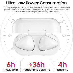 Wireless Earbuds, Bluetooth Earbuds Touch Control Stereo Sound Bluetooth Headphones with Mic, 35H Playtime IPX7 Waterproof Wireless Ear Buds with Type C Charging Case for airpod iPhone Android iOS