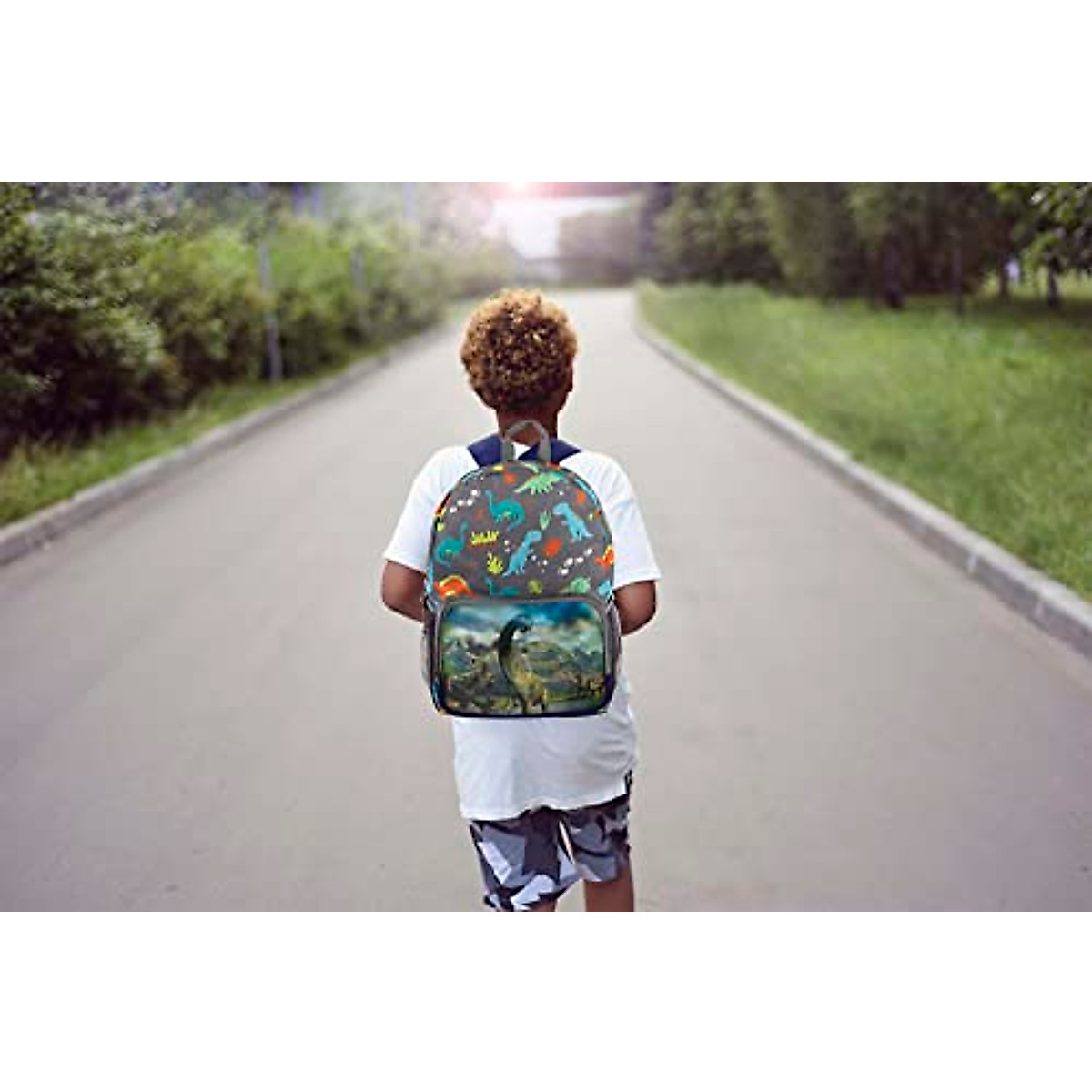 Trail maker Picture Changing Lenticular Dinosaur Backpack for Boys – Elementary and Middle School Hologram Backpack (Dinos 4)