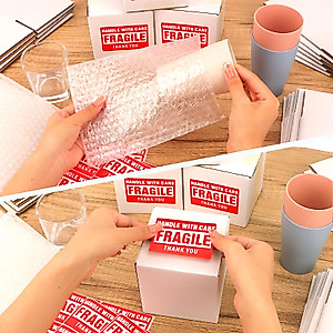 25Pack 5x5x5 Shipping Boxes for Small Business,White Mailing Boxes with Bubble Bags & Fragile Stickers for Mailing and Packing Small Gifts,Candle 5x5 Shipping boxes,Mug boxes for Shipping