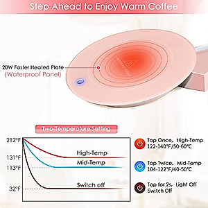 Gifts for Mom Wife Women, Coffee Warmer with Mug Set, Electric Coffee Cup Warmer with 15.2oz Mug, Coffee Mug Warmer for Desk, Coffee Lovers Gifts for Birthday, Valentine's Day Gifts