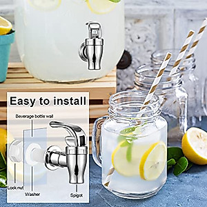24 Pieces Beverage Dispenser Spigot Bulk Push Style Spigot Water Cooler Faucet Replacement Plastic Lever Spout Water Dispenser Spigot for Juice Lemonade Beverage Dispenser
