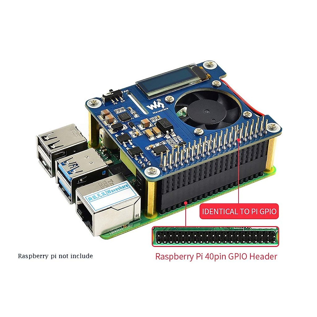 Power Over Ethernet HAT (B) for Raspberry Pi 3B+/4B,802.3af Compliant Power Over Ethernet Accessory Power Sourcing Equipments Needed