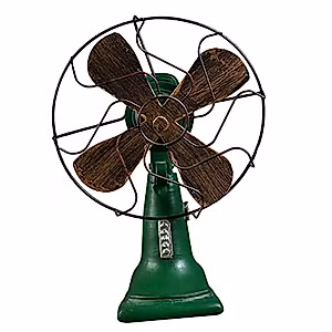 Veemoon Vintage Home Decor Retro Home Decor Fan for Desk Tabletop Miniatures Fan Adornment Retro Resin Table Fan Decorative Bowls for Home Decor Creative Retro Decoration Delicate Ornament