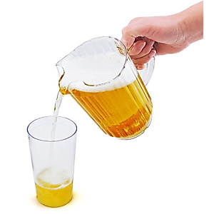 New Star Foodservice 46113 Resturant-Grade Polycarbonate Plastic Water Pitcher, 60 oz, Clear, Set of 12