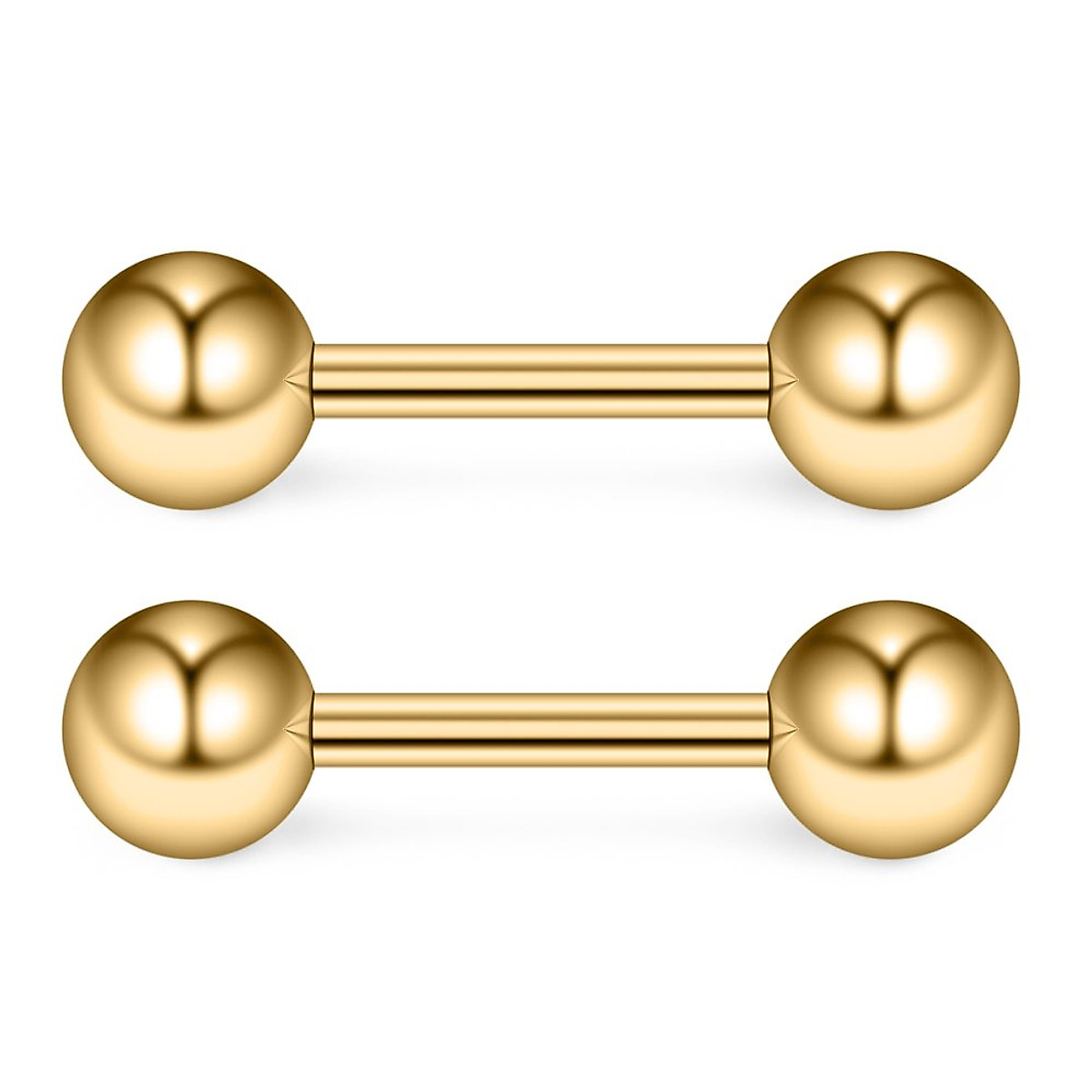 Ruifan 6Pairs 18G 1/4" Mix Color Stainless Steel Polished 3mm Ball Barbell helix Cartilage Tragus Ear Lobe Stud Earring For Men Women