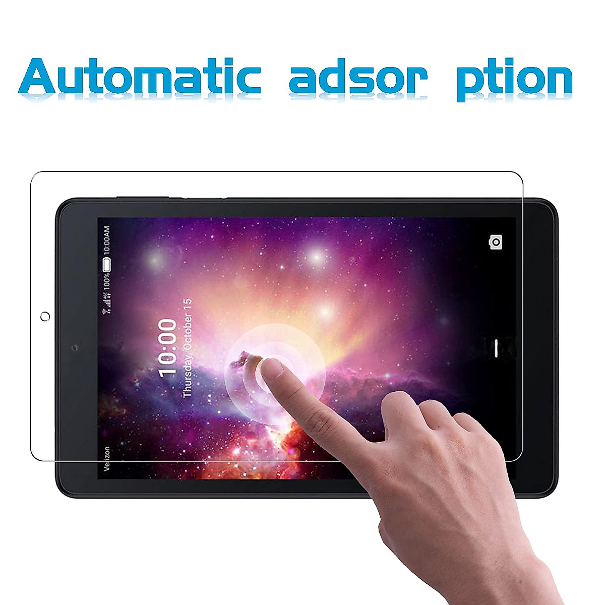 XunyLyee [2 Pack Screen Protector for Alcatel Joy Tab 2/ Tab kids 2 (8.0 Inch) Tempered Glass Easy Installation