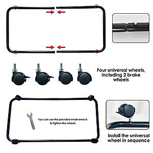 VERONLY Large Toy Box Storage Chest with Wheels for Boys,Girls, Collapsible Kids Toy Organizers and Storage Bins with Lids for Nursery,Playroom (Grey)