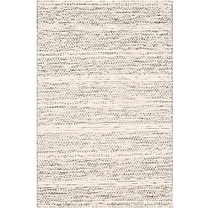 Mark&Day Wool Rugs, 5x7 Marie Global Cream Area Rug, White Black Carpet for Living Room, Bedroom or Kitchen (5' x 7'6")