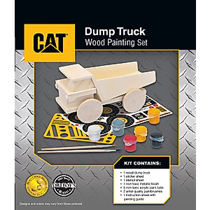 Works of Ahhh... Craft Set - Caterpillar Dump Truck Wood Paint Kit