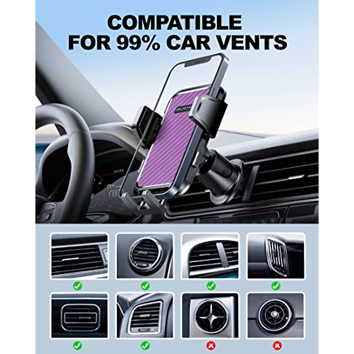 GUANDA TECHNOLOGIES CO., LTD. Cell Phone Stand, Desk Phone Holder, Phone Mount for Car Vent