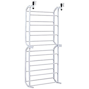 Whitmor 24 Pair Over The Door Shoe Rack-White
