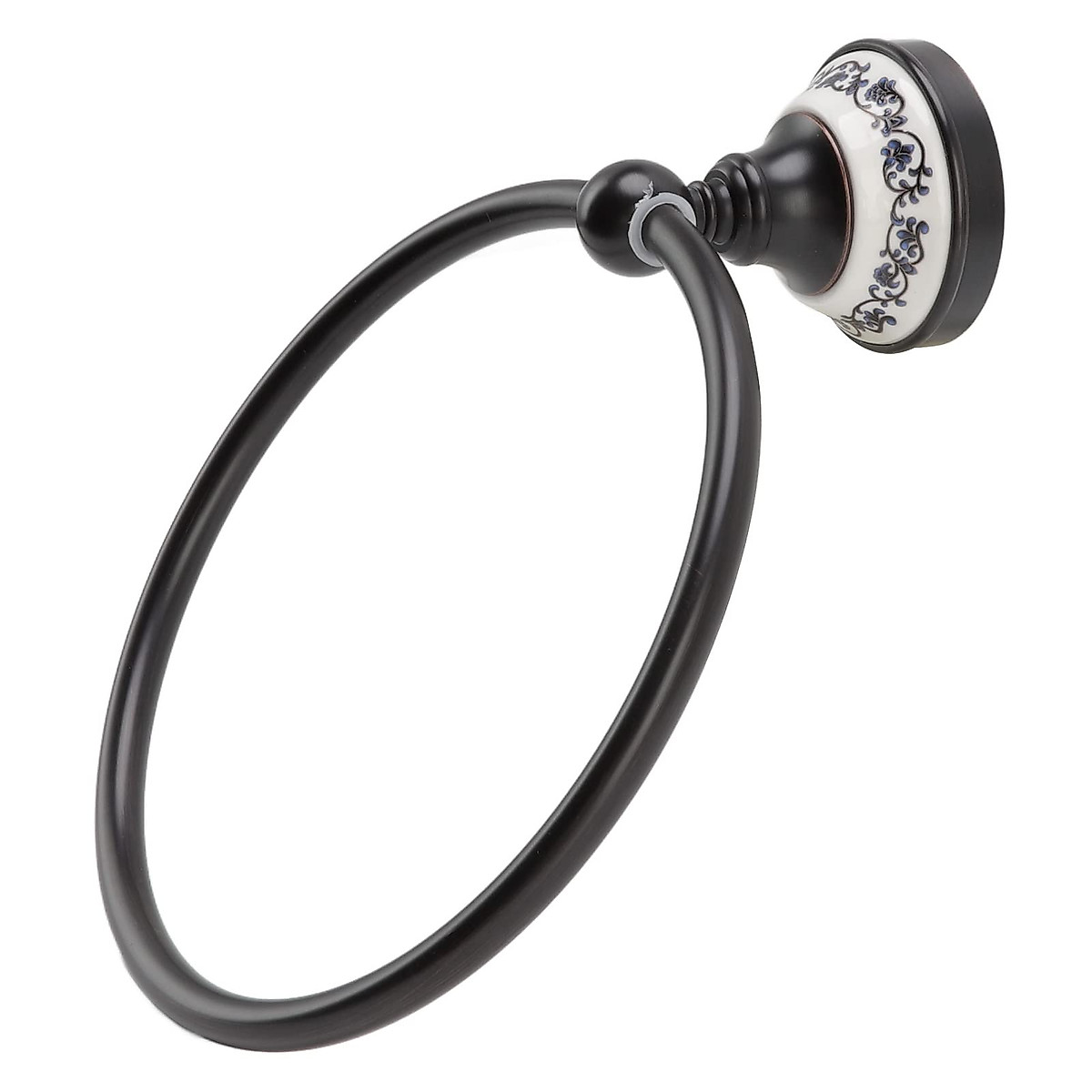 Garhelper Towel Rings for Bathroom Wall, Antique Retro Design Round Towel Holder, Wall Mounted Bath Hand Towel Rack, Rail Bathroom Hardware Classical Ancient Hardware for Bathroom Kitchen Wall Door