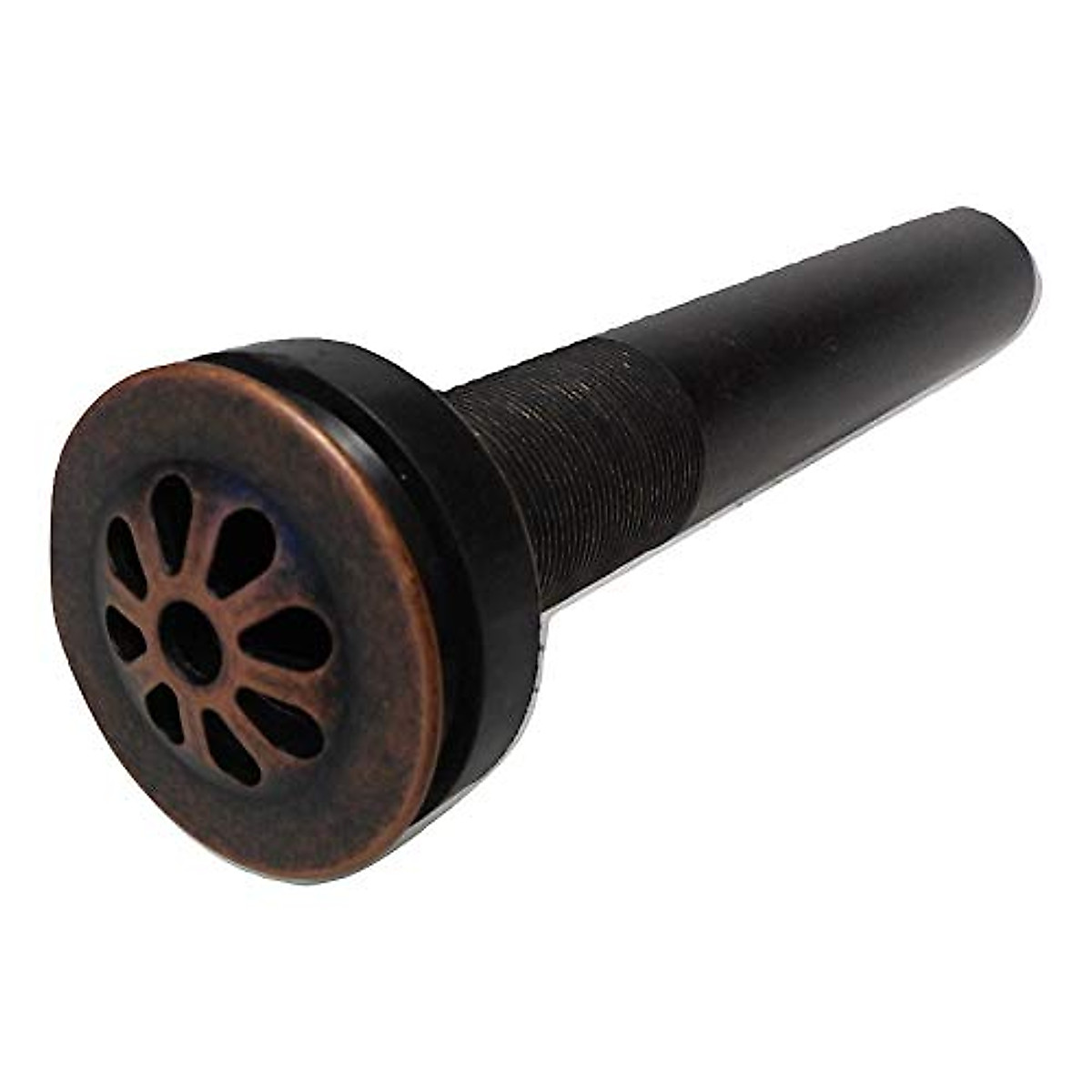 SimplyCopper 15" Rustic Round Copper BUCKET Vessel Bath Sink with a Daisy Drain