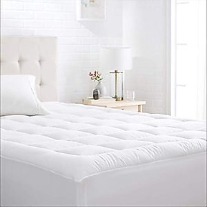 Amazon Basics Down-Alternative Mattress Topper Pad with Cotton Shell - Queen