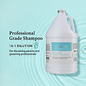 iGroom All-in-One Dog Shampoo + Conditioner, Luxury Pet Beauty Care, Deep Clean All Coat Types, Hydrate and Condition Coat, Made in The USA, 16 oz