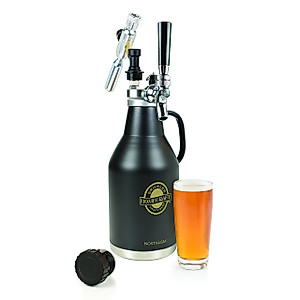 HomeCraft Beer Growler, 2-liter, Black