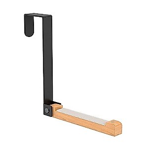 Mastom Folding Door Hook, Wooden Foldable Coat Hooks, Space Saving Over Door Hooks Perfect for Drying Clothes, Hanging Coat, Hat, Towel, Bag
