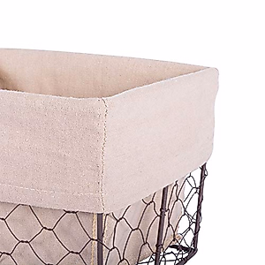 Set of 2 Rustic Bronze Medium Basket Storage, 11"