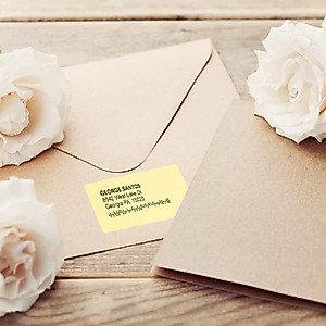 Phomemo 2.25”x1.25” Yellow Direct Thermal Labels, Self-Adhesive Thermal Stickers Labels, Thermal Printer Labels for Address, Logo, Shipping, Barcodes, QR Code (1000 Labels/Rolls,1 Rolls）