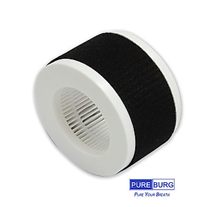PUREBURG Replacement HEPA Filters Compatible with Pro Breeze Mini Air Purifier PB-P02, Part Number PB-P02F, 2-IN-1 High efficiency,3-Pack