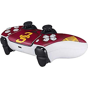Skinit Decal Gaming Skin Compatible with PS5 and Compatible with PS5 Digital Edition DualSense Controller - Officially Licensed USC Trojans Jersey Design