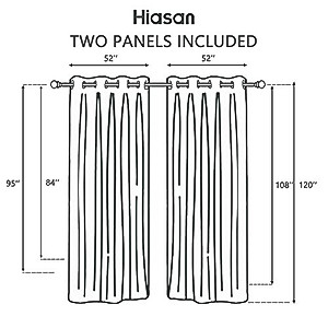 Hiasan Outdoor Sheer Curtain for Patio Waterproof Wind Blowing Curtains Panels with Grommet Top and Tiebacks in Porch Pergola Cabana Gazebo Deck Set of 2 Panels (W52 x L84,White)