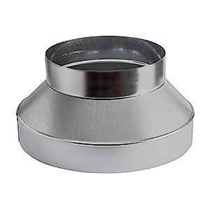 12 Inch to 8 Inch HVAC Duct Reducer & Increaser - Galvanized Sheet Metal Ducting Connector for Airflow, Heating, Cooling, & Air Ventilation System Extra Strength and Fittings
