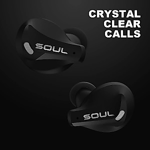 New Soul Emotion PRO Wireless Bluetooth Earbuds - Hybrid Active Noise Cancelling ENC in-Ear Headphones with Wireless Charging Case for Music and Calls - Superior Sound Quality and Comfort - Black