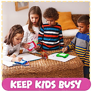 Mini Magnetic Drawing Board for Kids - (Pack of 12) Backpack Keychain Clip Drawing Boards, Erasable Doodle Sketch and Writing Pad for Boys and Girls, Birthday Party Favor and Goodie Bag Filler