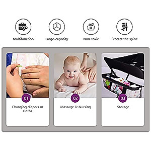 Kinfant Baby Changing Table Folding Diaper Station Nursery Organizer for Infant