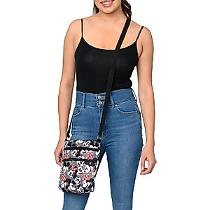 Disney Crossbody Bag Mickey & Minnie Mouse Travel Passport (Mickey Minnie Grey)
