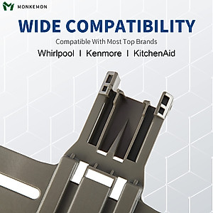 2 Packs W10350375 UPGRADED Dishwasher Replacement Top Rack for kenmore whirlpool Dishwasher Parts, Replace W10712395 AP5957560, Dishwasher Upper Rack Parts Fit for WDT730PAHZ0 WDTA50SAHZ0 WDT970SAHZ0