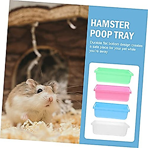 POPETPOP Chinchilla Cage Accessories Plastic Bins 4pcs Hamster Cage Tray Hamster Cages Small Pet Cage Supplies Plastic Tray Hamster Supplies Plastic Chassis Guinea Pig Bedding Plastic Trays
