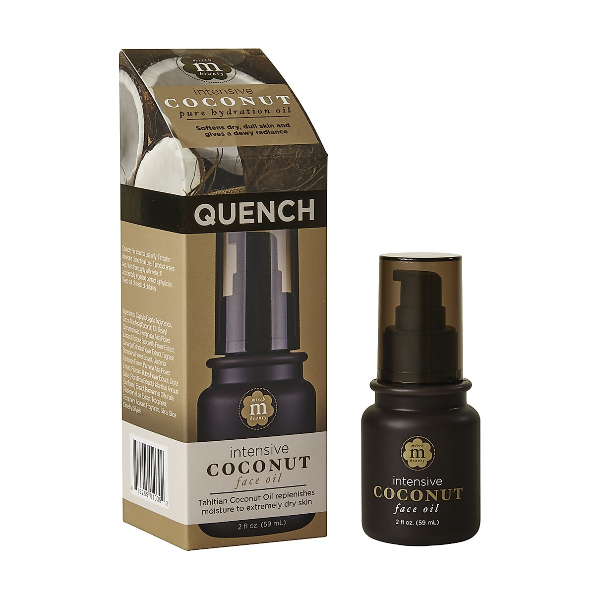 Mirth Beauty Coconut Face Oil that hydrates skin and softens the look of scars, and skin discoloration. 2oz.