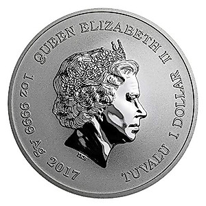 2017 Tuvalu 1 oz .999 Silver Marvel Series Spiderman BU $1 Brilliant Uncirculated