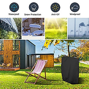SHINLEYPACK Zero Gravity Chair Cover Outdoor Folding Chair Cover 2 PCS Waterproof Patio Lawn Chair Covers, Dustproof Lawn Patio Furniture Covers All Weather Resistant (28''L x 13''W x 43''H)