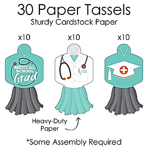 Big Dot of Happiness Medical School Grad - 90 Chain Links and 30 Paper Tassels Decoration Kit - Doctor Graduation Party Paper Chains Garland - 21 feet