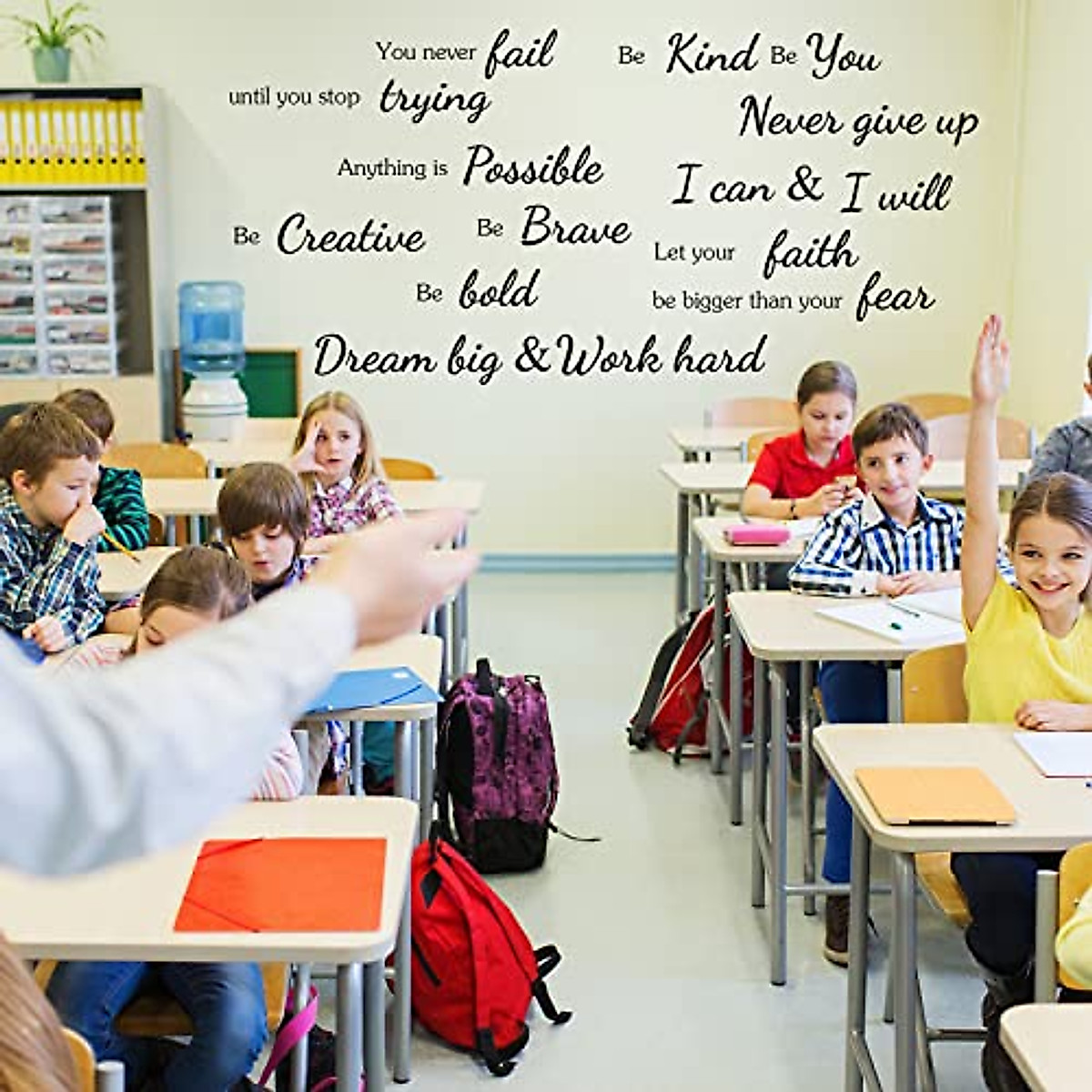 11 Pcs Inspirational Wall Decal Stickers Motivational Quote Wall Decor Vinyl Wall Stickers for Bedroom Living Room Office Nursery Removable Wall Stickers Quotes Saying for School Classroom Teen Dorm