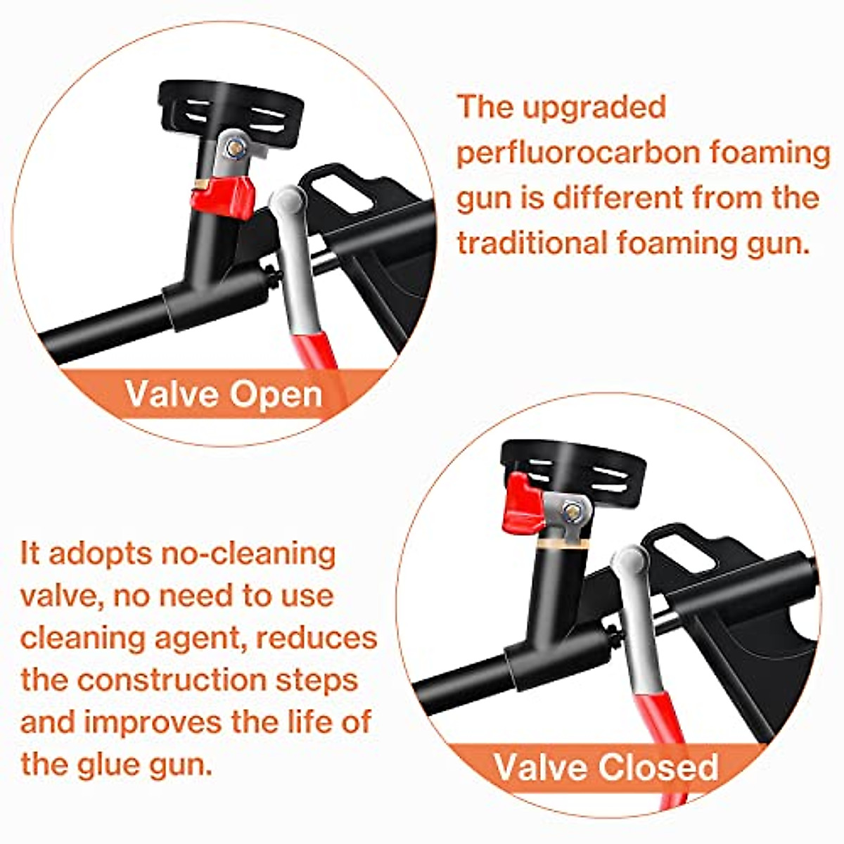 Foam Gun, Lytool Expanding Foam Gun, Professional Foaming Gun Insulation Spray Application Applicator Caulking Gun for Filling, Sealing
