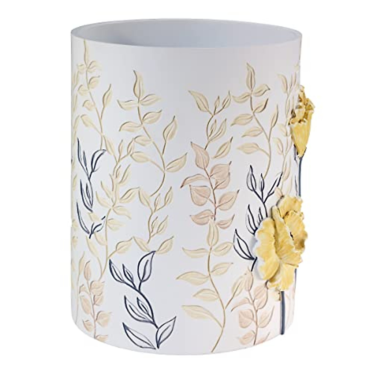 Avanti Linens - Waste Basket, Decorative Trash Can, Chic Home Decor (Marielle Collection)