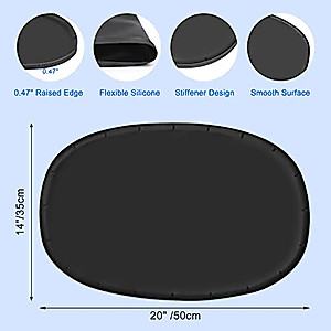 Slow Cooker Heat Resistant Mat for 6-8 Quart, Non Slip Washable Silicone Mats for Crock-Pot/Elite Gourmet/Hamilton Beach 6-8 Quart Oval Slow Cooker Kitchen, Heat Protector Pad Mat for Kitchen Counter Countertops (1 Piece)