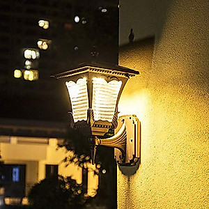 Ksainiy Led Solar Outdoor Metal Wall Lamp Modern Minimalist Villa Garden Lamp Waterproof Outdoor Solar Light Home Garden Street Light Door Light