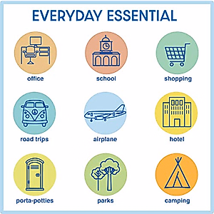 Handy Basix XL Full Coverage Disposable Toilet Seat Covers for Kids, Adults & Potty Training, Waterproof, 20 Pcs - Single Wrapped (Curves)