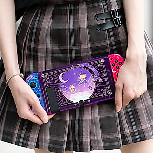 GeekShare Soft TPU Protective Case Slim Cover Case Compatible with Nintendo Switch and Joy-Con - Shock-Absorption and Anti-Scratch -Jellyfish Cat
