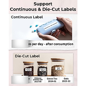 Phomemo Label Maker Machine- D50 Large Label Maker with Cutter Thermal Label Printer for 3/5" to 9/10" Tape, Labeler for Home Address, Organization, Office, Gift, Support iOS & Android