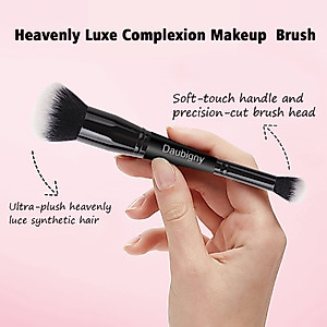 Makeup Brushes Daubigny Dualended Foundation Brush Concealer Brush Perfect for Any Look Premium Luxe Hair Rounded Taperd Flawless Brush Ideal for Liquid, Cream, Powder,Blending,