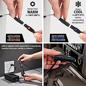 Koolatron Thermoelectric Iceless 12V Cooler/Warmer 33 qt (31 L), Electric Portable Car Fridge w/ 12 Volt DC Power Cord, Dual Opening, Gray/White, Travel Camping Fishing Trucking, Made in North America